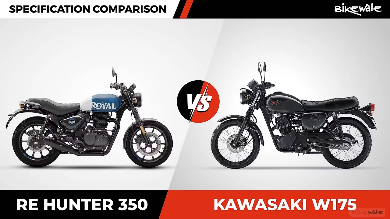 Royal Enfield Hunter 350 vs Kawasaki W175: Competition Check - BikeWale