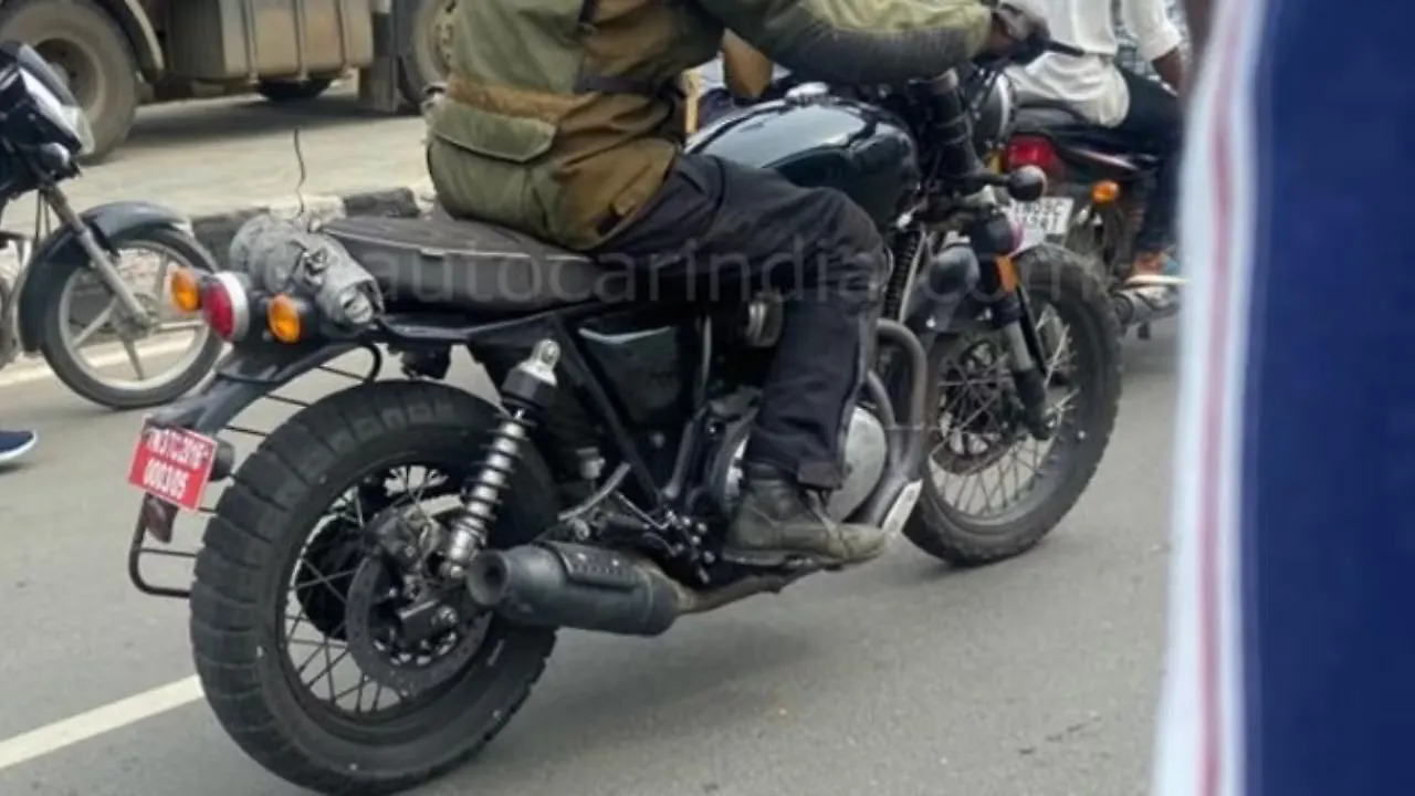 Royal Enfield Interceptor 650-based Scrambler spied in India! - BikeWale