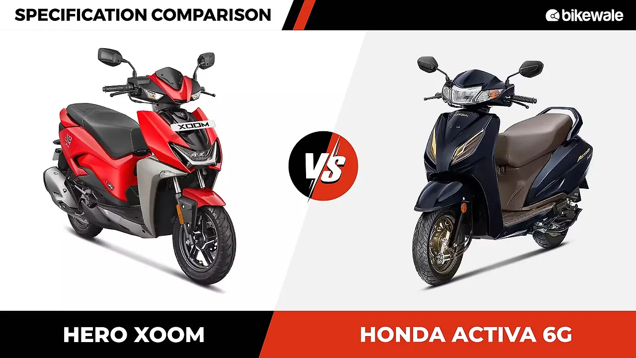 Hero Xoom vs Honda Activa 6G: Specification Comparison - BikeWale