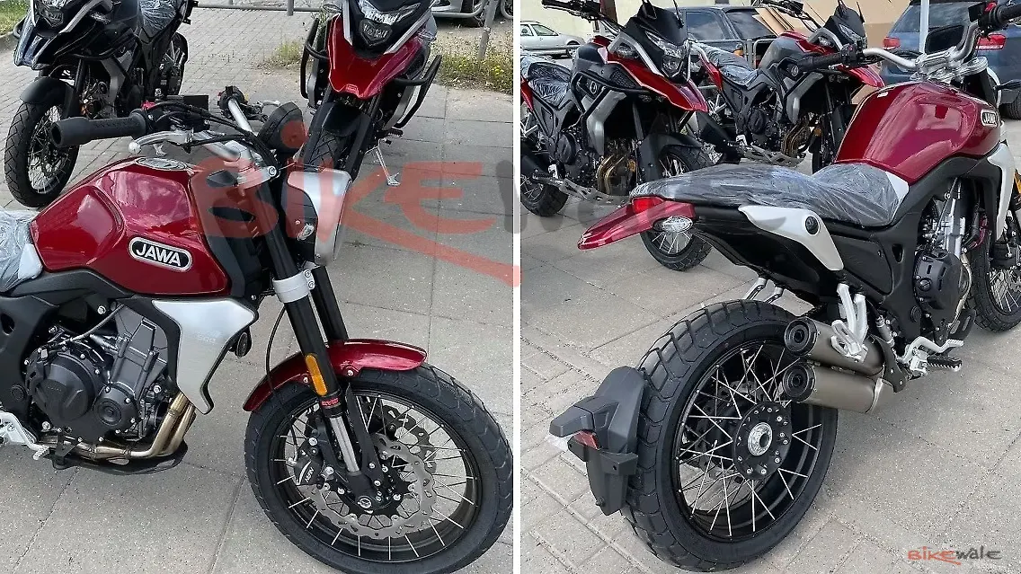 Jawa 500 Scrambler spotted once again - BikeWale