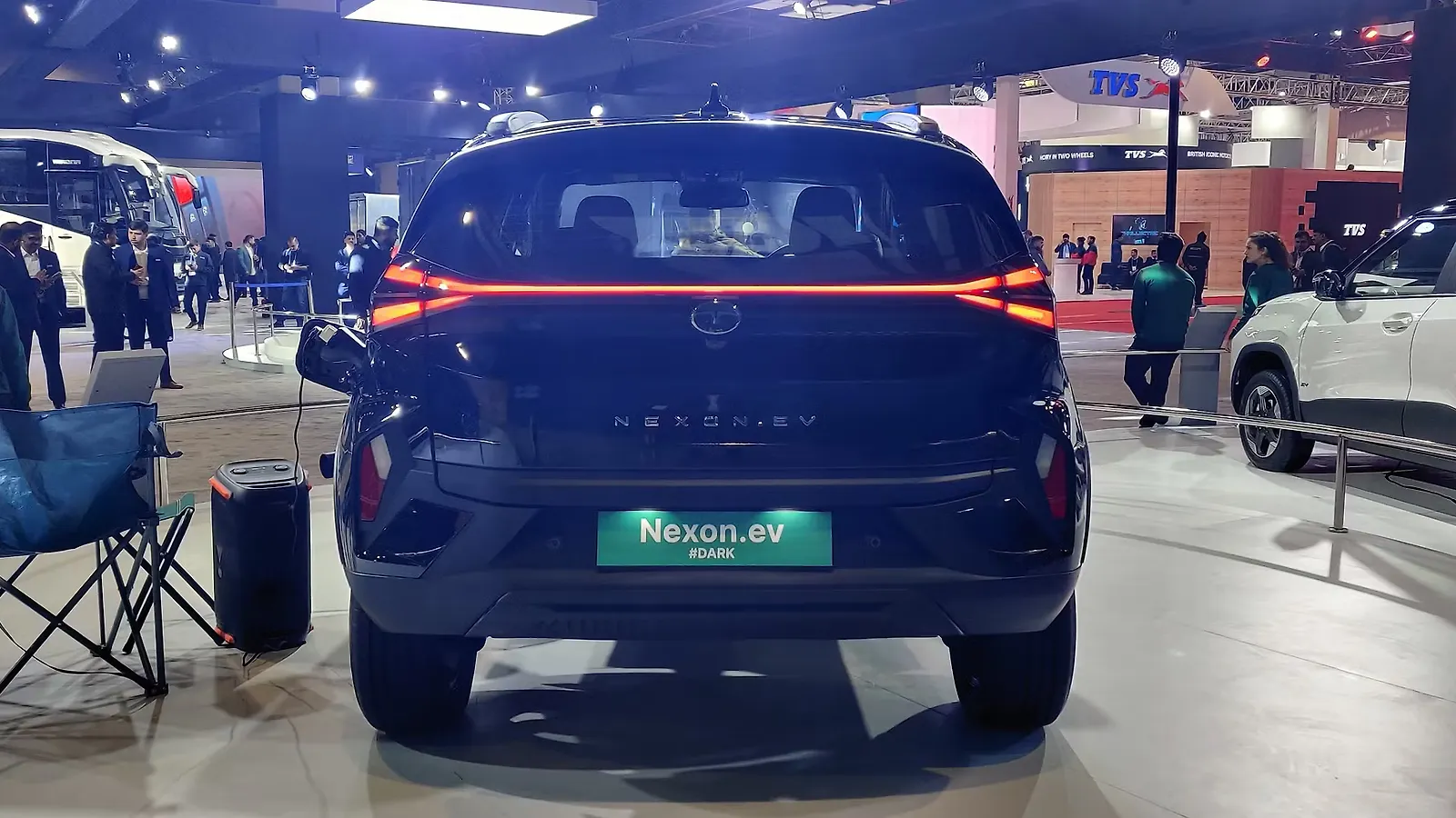 Tata Nexon EV Dark breaks cover at Bharat Mobility Expo - CarWale