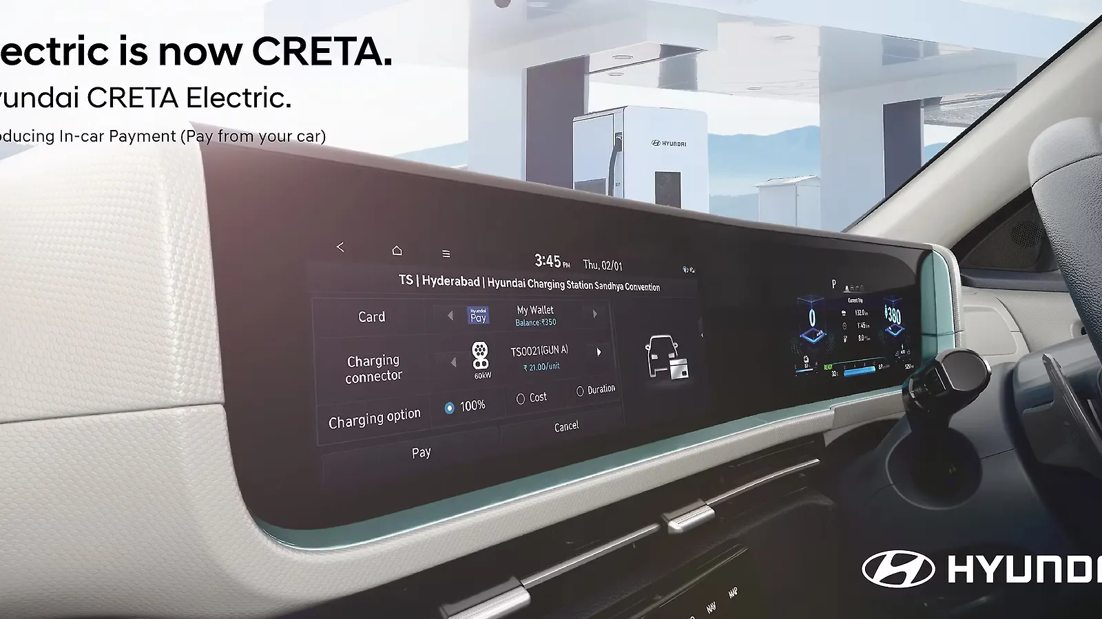 Hyundai Creta Electric interior revealed ahead of launch - CarWale
