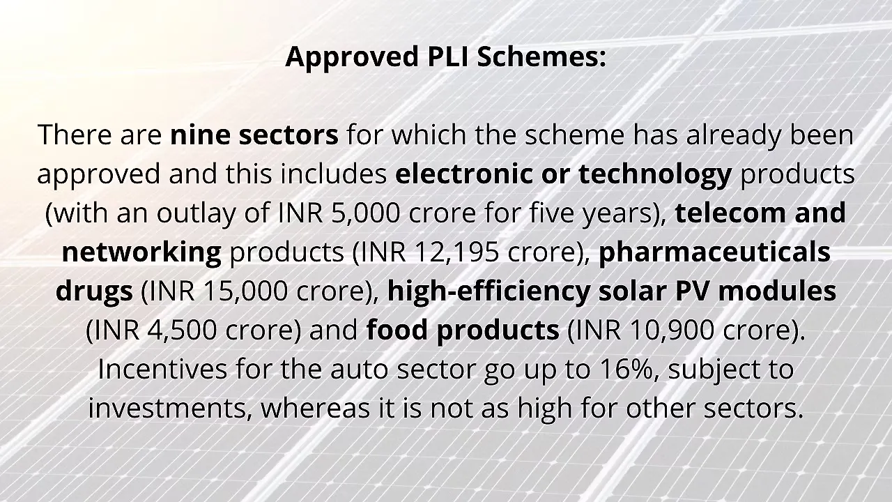 PLI Scheme India