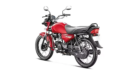 Hero HF Dawn Rear Three-Quarter Image - BikeWale
