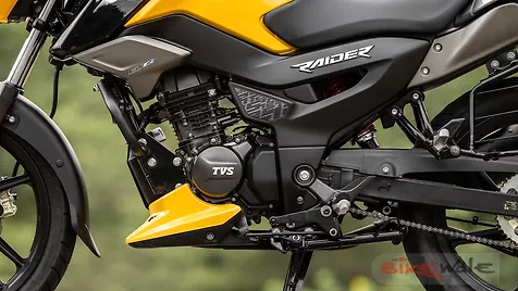 TVS Raider 125 Engine From Left Image - BikeWale
