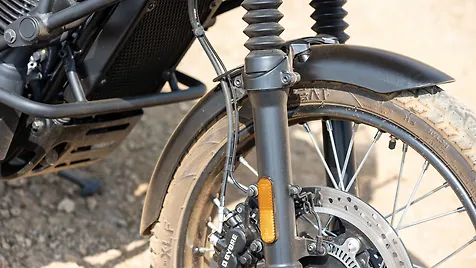 Yezdi Adventure Front Leg Guard Image - BikeWale