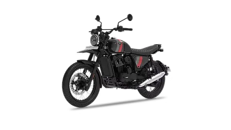 Yezdi Scrambler Left Front Three Quarter Image - BikeWale