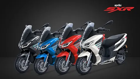 Aprilia SXR 160 Left Front Three Quarter Image - BikeWale