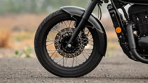 Jawa Perak Front Cross Spoke Wheels Image - BikeWale