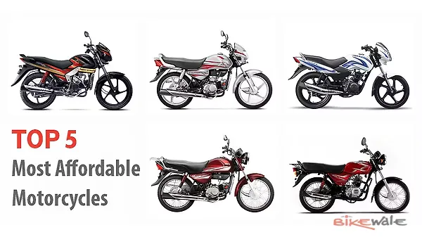 Top 5 most affordable motorcycles - BikeWale