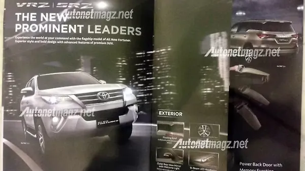 Indonesia-spec Toyota Fortuner brochure leaked - CarWale
