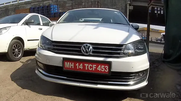 Volkswagen Vento with new headlight design spotted testing - CarWale