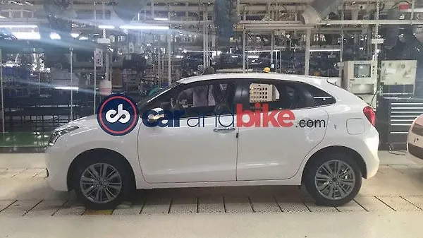 Maruti Baleno snapped at factory with SHVS badge - CarWale