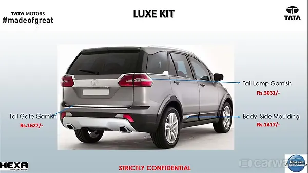 Tata Hexa styling kits and their prices revealed - CarWale