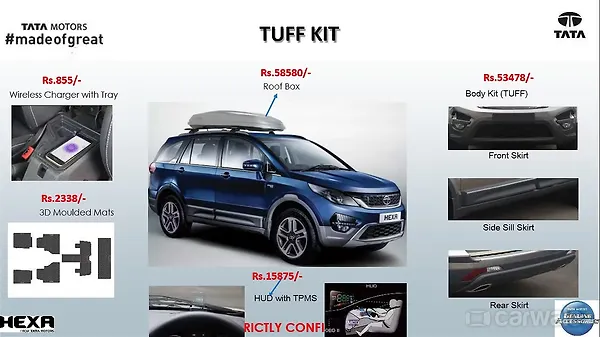 Tata Hexa styling kits and their prices revealed - CarWale