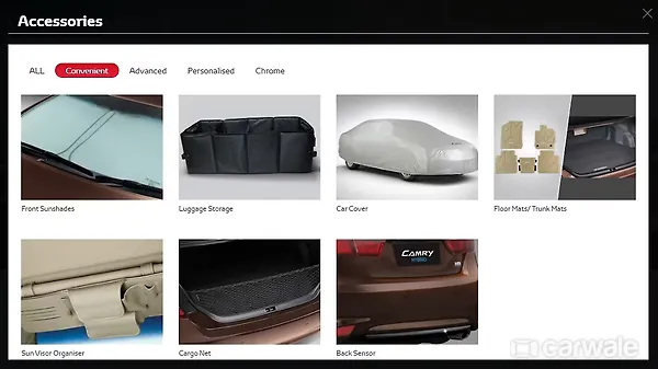 2017 Toyota Camry Hybrid official accessories detailed - CarWale