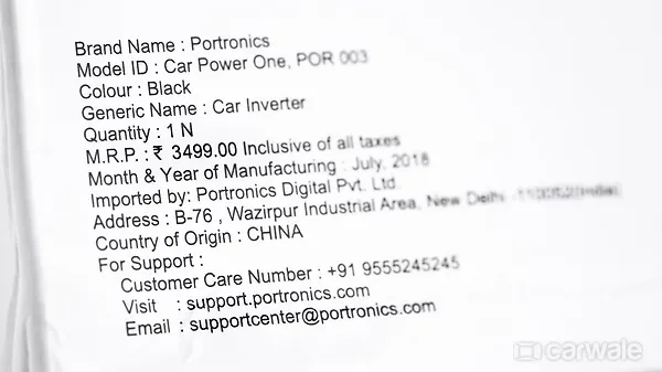 Product Review: Portronics CarPower One Inverter charger - CarWale