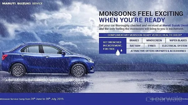 Maruti monsoon check-up camp scheduled till 20 July - CarWale