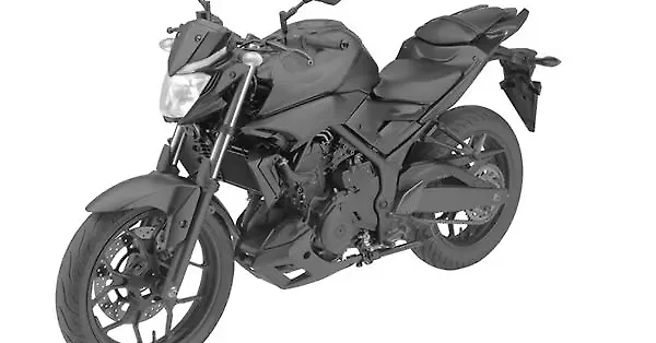 Yamaha MT-03 revealed through patent drawings - BikeWale