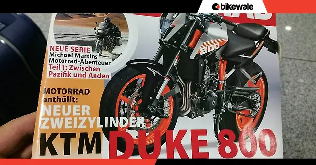 KTM Duke 800 spied testing for the first time - BikeWale