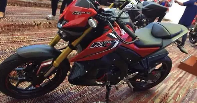 Yamaha M-Slaz teased; seen at a promotional event - BikeWale
