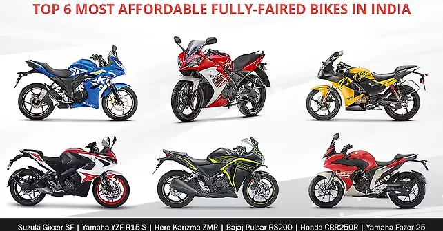 Top 6 most affordable fully-faired bikes in India - BikeWale