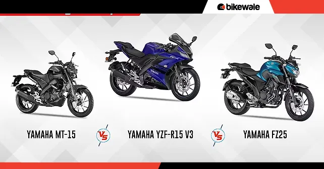 Yamaha MT-15 vs Yamaha YZF-R15 V3 vs Yamaha FZ25- Sibling Rivalry ...