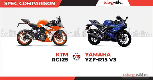 KTM RC 125 vs Yamaha YZF R15 V3: Spec Comparison - BikeWale
