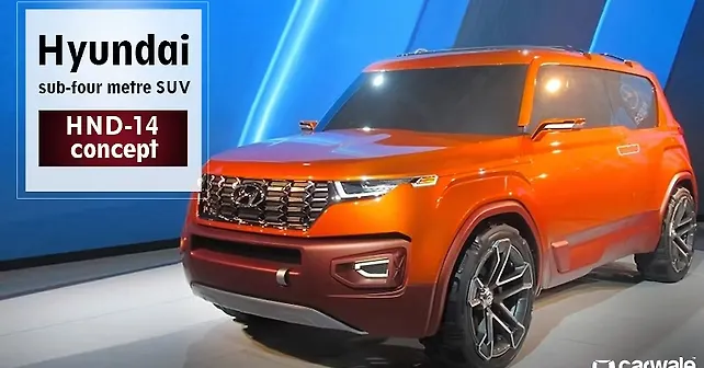 Hyundai's sub-four metre SUV previewed through HND-14 concept - CarWale