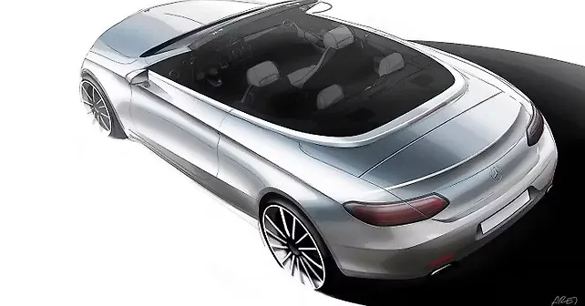 Mercedes-Benz C-Class Cabriolet teased ahead of Geneva debut - CarWale