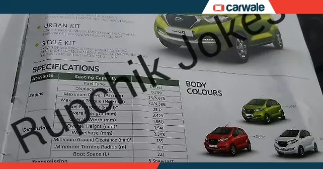 Datsun Redigo features and variants revealed ahead of launch - CarWale