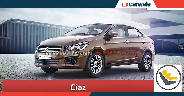 Maruti Ciaz to soon get standard ISOFIX mounts for child seats - CarWale