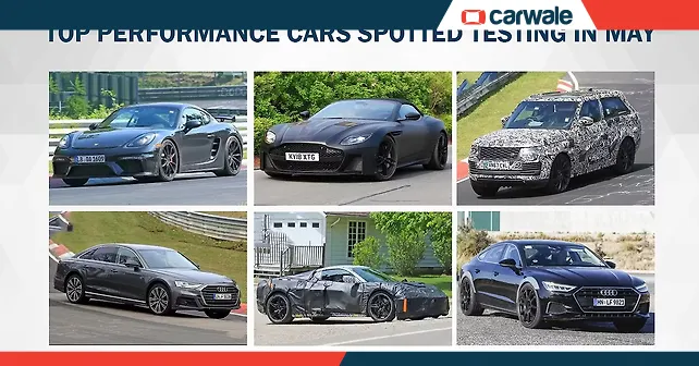 Top performance cars spotted testing in May - CarWale