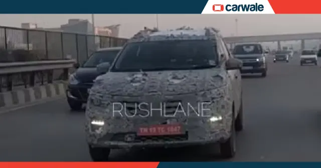 Renault RBC spied testing with LED day-time-running lights - CarWale