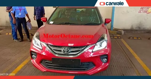 Toyota Glanza interiors and red colour leaked via new spy images - CarWale