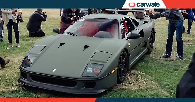 Looking at this matte green Ferrari F40 is oddly satisfying - CarWale