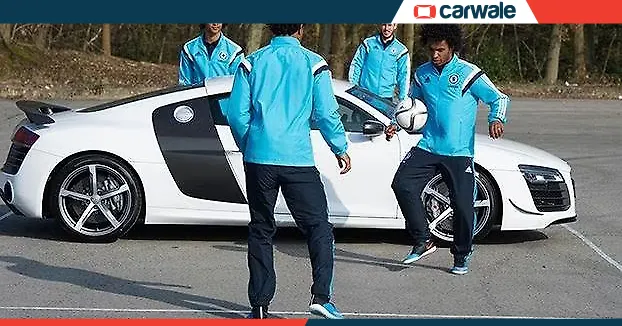 Audi plays football with Chelsea players - CarWale
