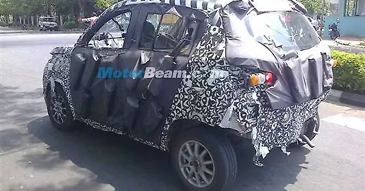 Mahindra S101 compact SUV spied again - CarWale