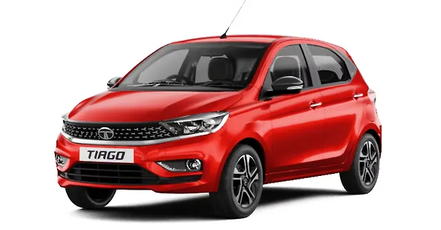 Tata Tiago Flame Red With Black roof Colour - CarWale