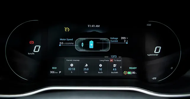 MG ZS EV Instrument Cluster - CarWale
