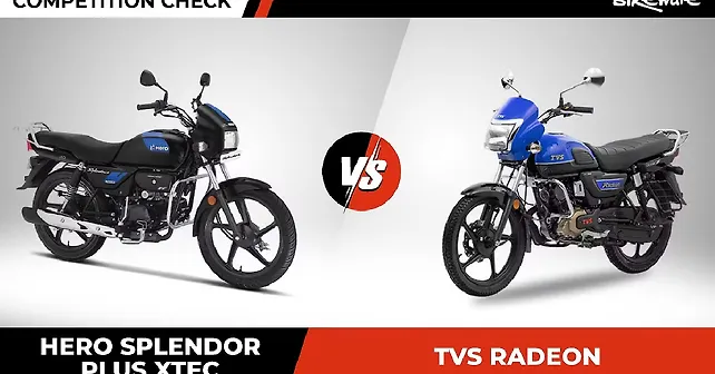 Hero Splendor Plus XTEC vs TVS Radeon: Competition Check - BikeWale