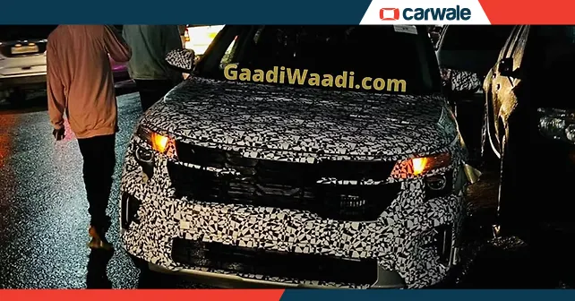 New Kia Seltos facelift spied in India again; front design leaked - CarWale