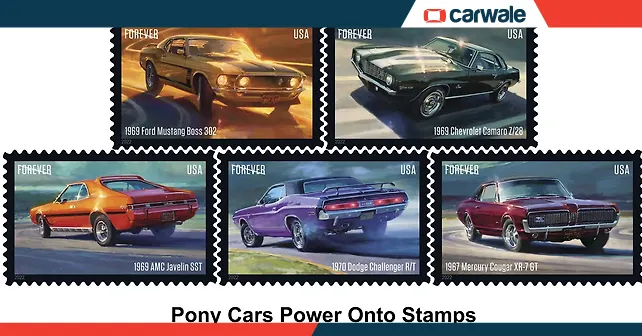 New US Postal Service stamps commemorate classic pony cars - CarWale