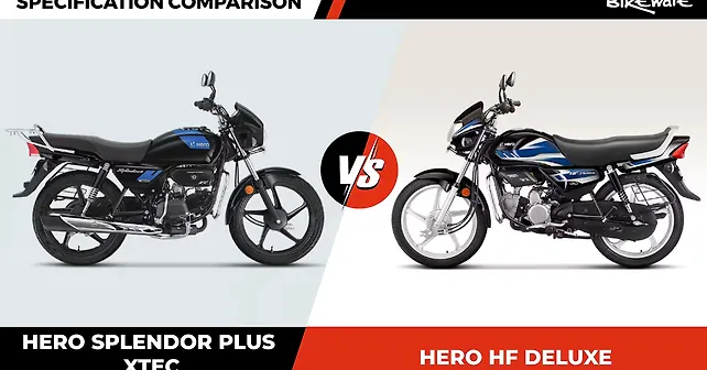 Hero Splendor Plus Xtec vs Hero HF Deluxe: Specification Comparison ...