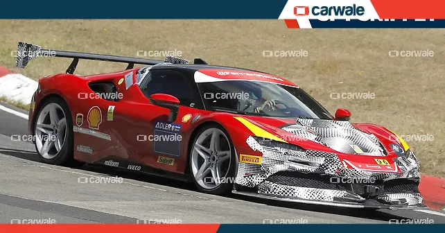 Ferrari SF90 Challenge spied at ‘Ring with track-only upgrades - CarWale