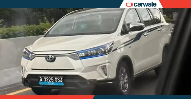 Toyota Innova Crysta EV spied testing for the first time - CarWale