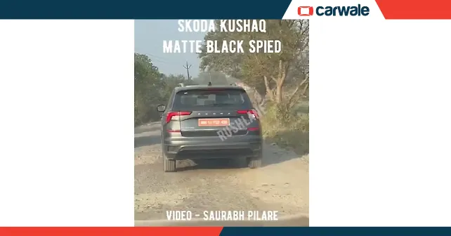 Skoda Kushaq matte black edition spotted; India launch soon? - CarWale
