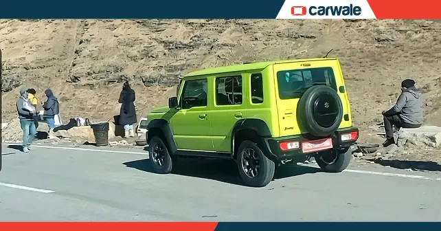 Maruti Jimny five-door spotted undisguised ahead of debut - CarWale