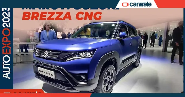 Maruti Brezza CNG showcased at Auto Expo 2023 - CarWale