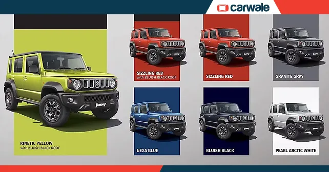 Maruti Jimny to be offered in seven colours - CarWale